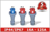 China Outdoor Electric Industrial And Multiphase Power Plugs And Sockets 125A for sale