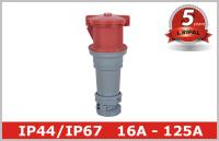 China 125 Ampere IP67 Industrial Receptacle Appliance Inlet 3P 4P 5P for sale