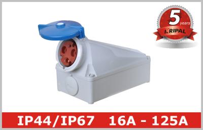 China 16A 32A 63A 125 Amp Wall mounted Industrial Socket Outlets Appliance Inlet for sale