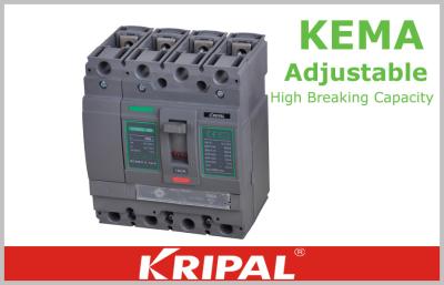 China 160A Double Molded Case Circuit Breaker / Four Pole Adjustable Circuit Breaker for sale