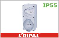 China White IP55 13A Weatherproof Switch Socket 3 Flat Electrical Outlet for sale