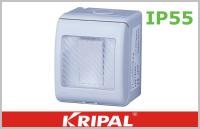China IP55 Double Throw Weatherproof Switch Socket Single Pole / Two Way for sale