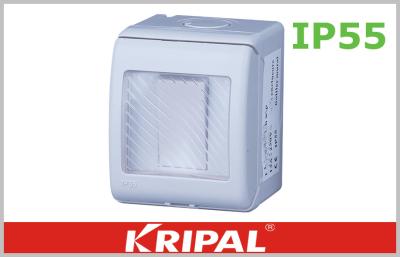 China IP55 Double Throw Weatherproof Switch Socket Single Pole / Two Way for sale