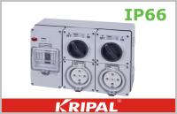 China 5 Pin  IP66 Weatherproof Switch Socket 32 Amp with RCD Switchboard for sale