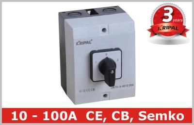 China Waterproof Motor Selector Change Over Switch / Rotary Cam Switch with IP65 Box for sale