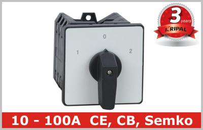 China DIN Rail Rear Rotary Selector Switch 100 Amp Manual Transfer Switch for sale