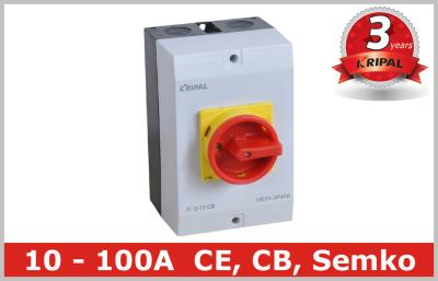 China 40A Weatherproof 4 Pole Rotary Isolator Safety Disconnect Switch for sale