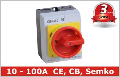 China Emergency Stop Off 10A IP65 Rotary Isolator Switch Safety Disconnect Switch for sale
