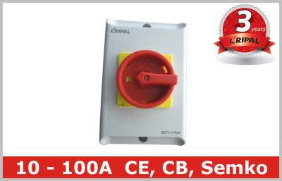 China Industrial Rotary Switch 4 Pole , 50 Amp Isolator Switch Disconnector for sale