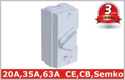 China Purple Horn UKF2 series Four Pole Triple Pole Weatherproof Isolator Switch 20A 35A  63A Outdoor for sale