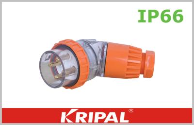 China Orange 56 Series 500V Angled IP66 Plugs / Outdoor Plug Customized for sale