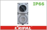 China 10A IP66 Weatherproof Switch Socket Outlet 250V Rotary Power Switch for sale