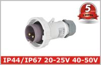 China IP67 Waterproof 3 Pin Industrial Electrical Plugs 20V 25V 40V 50V for sale
