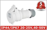 China 20V 25V 40V 50V Industrial Power Socket Pin and Sleeve Connector for sale
