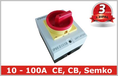 China Surface Mounted 32A Rotary Isolator Switch 4 Pole / Electrical Isolation Switch for sale