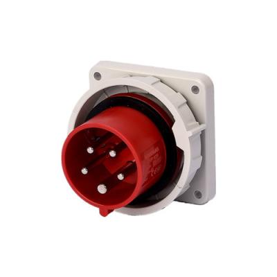 China Industrial 4P 32A Panel Mounted Plug High Temperature Resistant for sale