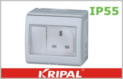 China Flat Pin 13A IP55 Weatherproof Switch Socket 250V With British Standard for sale