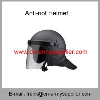China Wholesale Cheap China Black Light Weight ABS Police Anti Riot Helmet for sale