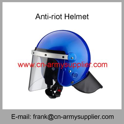 China Wholesale Cheap China UN Blue Scratch-resistant Police Anti-Riot Helmet for sale