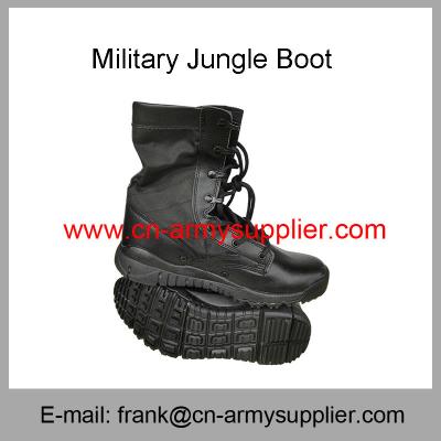 China Wholesale Cheap China Army Use Black Leather Canvas Military Jungle Boot for sale
