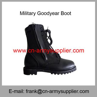 China Wholesale Cheap China Army Black Full Leather Goodyear Military Combat Boot for sale