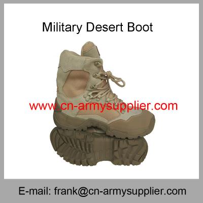 China Wholesale Cheap China Army Cow Suede  Military Brown Desert Boot for sale