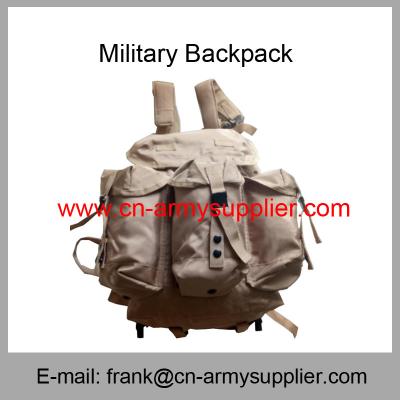 China Wholesale Cheap China Qatar Army Desert Khaki Tan Nylon Military Alice Backpack for sale