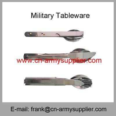 China Wholesale Cheap China Army AFP PNP Stainless Military Police Fork Spoon Knife for sale