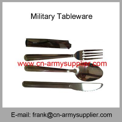 China Wholesale Cheap China Military Stainless Army Fork Spoon Knife Cutlery Tableware for sale