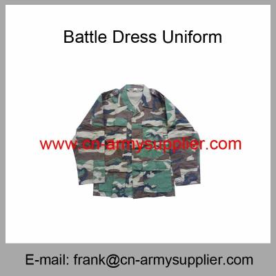 China Wholesale Cheap China Military Woodland Camouflage Police Army BDU Dress Uniform for sale
