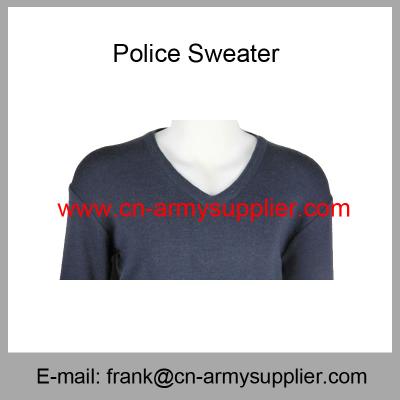 China Wholesale Cheap China Military Wool Polyester  Police Army Navy Blue Pullover for sale