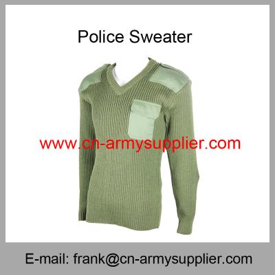 China Wholesale Cheap China Military Wool Polyester Police Army Green Cardigan for sale