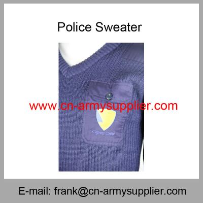 China Wholesale Cheap China Military Wool Polyester Police Army Navy Blue Jumper for sale