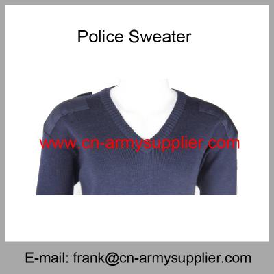China Wholesale Cheap China Military Wool Polyester Police Army Navy Blue Cardigan for sale