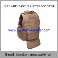 China Wholesale Cheap China Army Tan Color  Quick-Release Police Bulletproof Vest for sale