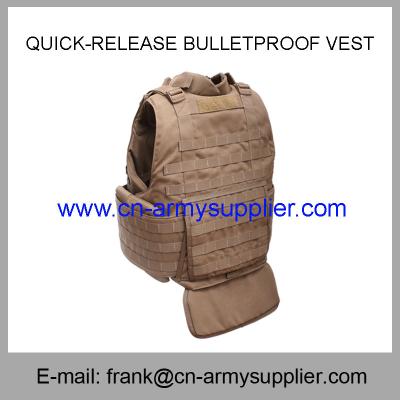 China Wholesale Cheap China Army Tan Color  Quick-Release Police Bulletproof Vest for sale