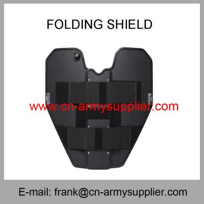 China Wholesale Cheap China Military Anti-Riot Army Police Tactical Folding Shield for sale