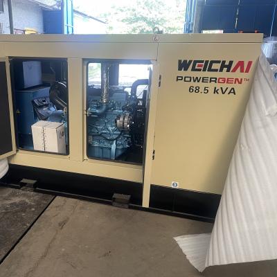 China EexcavaStart Weichai WPG68.5-L1 55kVA Diesel Generator Power Station for sale