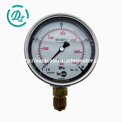 China EexcavaStart Tecsis P1778E759017 Oil Pressure Gauge 40Mpa G 1/2 B for sale