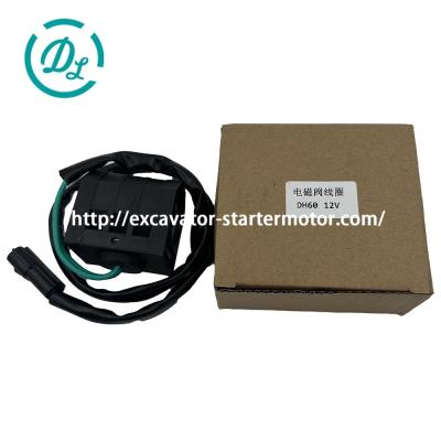China EexcavaStart 12V Solenoid Valve Coil DH60-7 for Excavator Spare Parts for sale