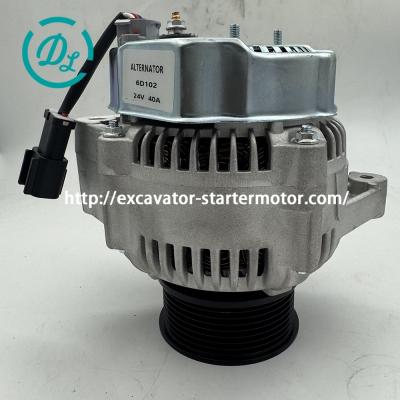 China EexcavaStart 24V 40A Alternator 600-863-3410 for PC200-6 Excavator 6D102 Engine for sale