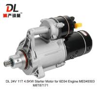 China EexcavaStart DL 24V 11T 4.5KW Starter Motor for 6D34 Engine ME049303 M8T87171 for sale