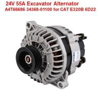 China EexcavaStart 24V 55A Excavator Alternator A4T66686 34368-01100 for CAT E320B 6D22 for sale