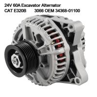 China EexcavaStart 24V 60A Excavator Alternator for CAT E320B 3066 OEM 34368-01100 for sale