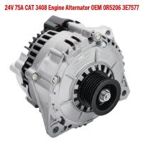 China EexcavaStart 24V 75A CAT 3408 Engine Alternator OEM 0R5206 3E7577 for sale