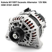 China EexcavaStart Kubota M110DT Excavator Alternator 12V 80A OEM 3F261-64010 for sale
