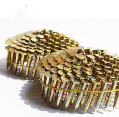 China 15 Degree E G Wire Welded 32mm Pneumatic Coil Nail for Steel Roofing Construction for sale