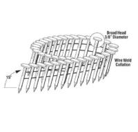 China 15 Degree E G Wire Welded 32mm Pneumatic Coil Nail for Steel Roofing Construction for sale