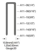China US 40/Piece A11 20gauge Narrow Crown Electric Stapler Tacker Staple Gun Samples for sale