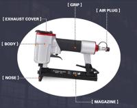 China 20 Gauge Fine Crown Air Stapler 422J for Furniture 3/8 to 7/8 Inch 60-100psi for sale